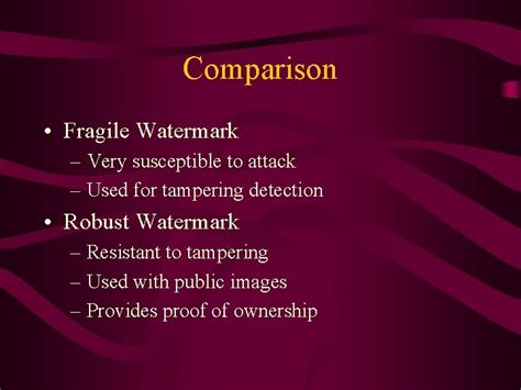 Watermarking Matt Elliott Brian Schuette Overview Goals Methods