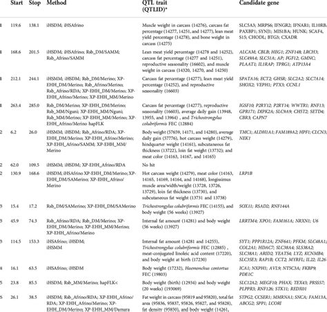 Ihs Based Selection Sweep Regions And Associated Genes In Afrino Dohne Download Scientific