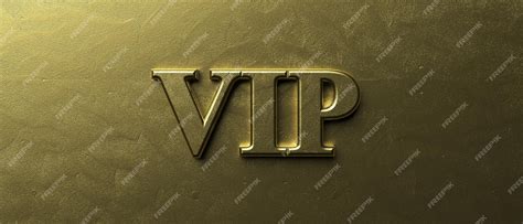 Premium Photo Vip Very Important Person Inflated Gold Color Text On