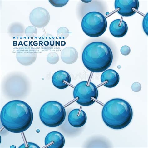 Science Background With Atoms And Molecules Stock Vector Illustration