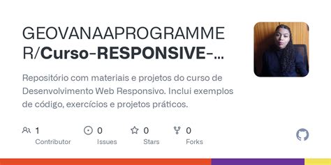 Github Geovanaaprogrammercurso Responsive Web Development