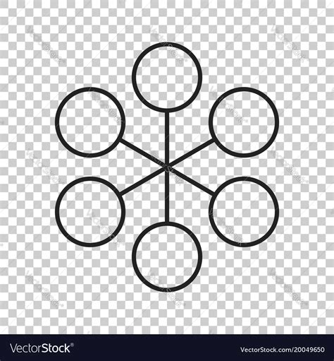 Network Node Icon Flat Style Royalty Free Vector Image