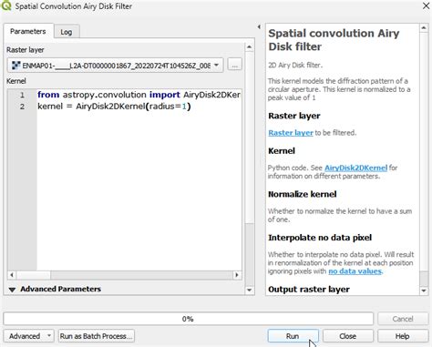 Spatial Convolution Custom Filter — Enmap Box 314 Documentation