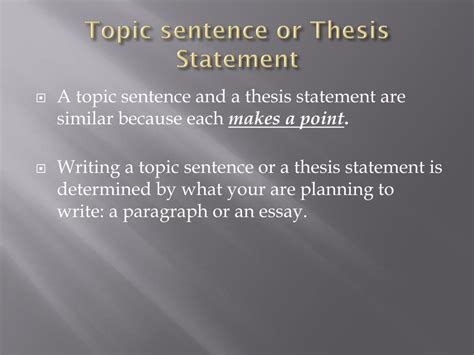 Ppt Writing Effective Topicthesis Sentence Powerpoint Presentation