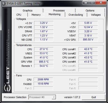 EVGA Software EVGA S E LEET Tuning Utility