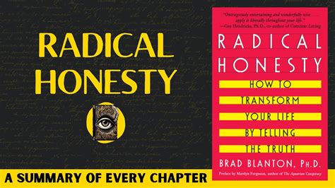 Radical Honesty Book Summary Brad Blanton YouTube