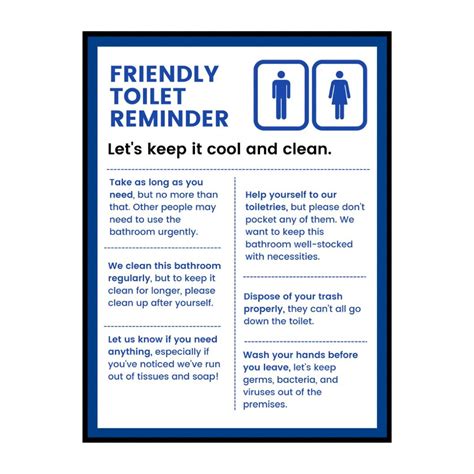 Toilet Instruction Signage Board 15cm X 21cm Quickee