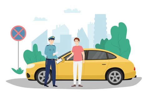 Police Officer Writing Ticket Illustrations Royalty Free Vector