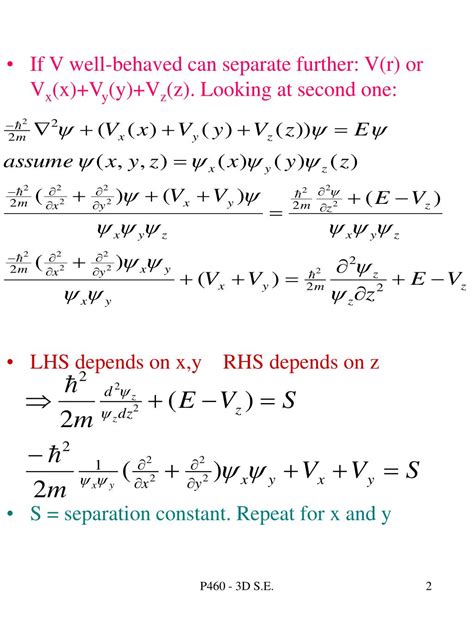 Ppt 3d Schrodinger Equation Powerpoint Presentation Free Download Id 297233