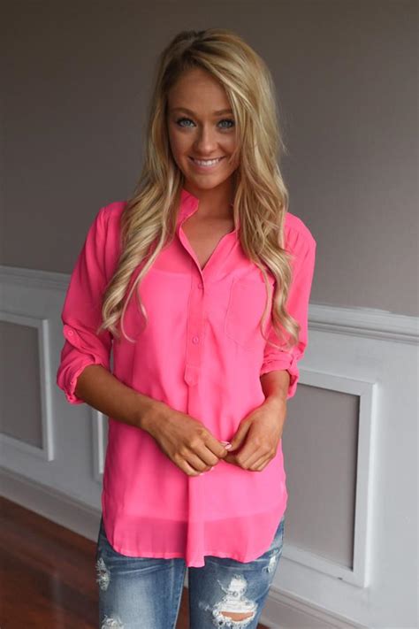 Hot Pink Sheer Top The Pulse Boutique