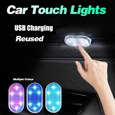 Kit Luz Interior Do Carro 5v Sem Fio Magnético Led Toque Luz Carroiluminação Interior Atmosfera