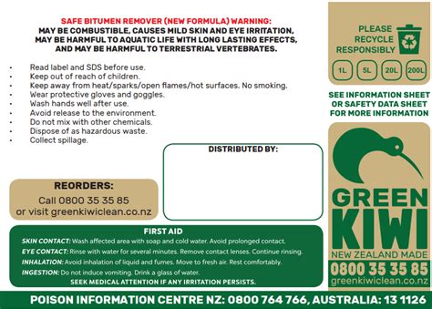 Safe Bitumen Remover New Formula Green Kiwi