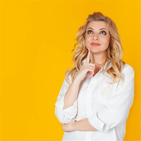 Signs Someone Is Thinking Of You Girl Thinking Yellow Background