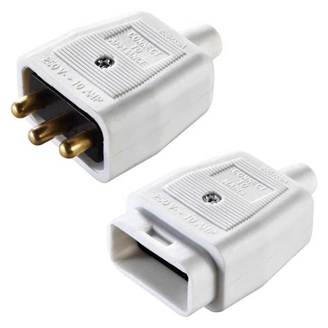 Bg Electrical 10a Inline Connector 2 Pin Orange Outdoor Power