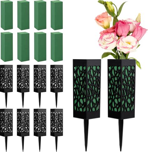 8 Packs Cemetery Vases With Spikes And Foam Plastic Nepal Ubuy
