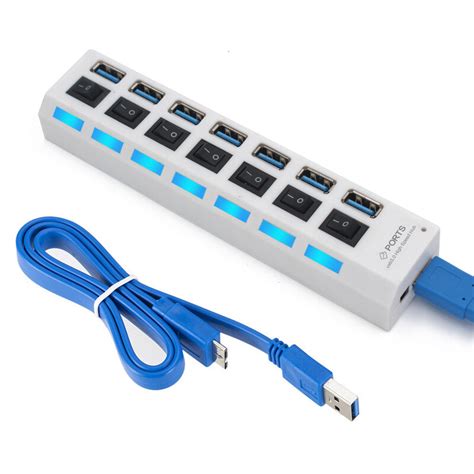 Local Stock 4 7 Ports 2 0 3 0 USB Hub Multi USB Splitter Multifunction Ultra Slim High Speed