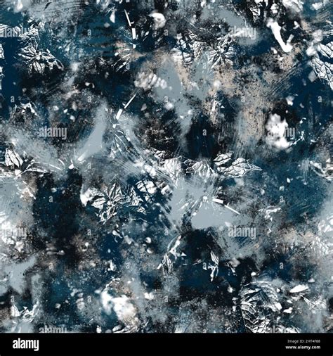 Seamless Navy Blue And White Abstract Grungy Seamless Surface Pattern