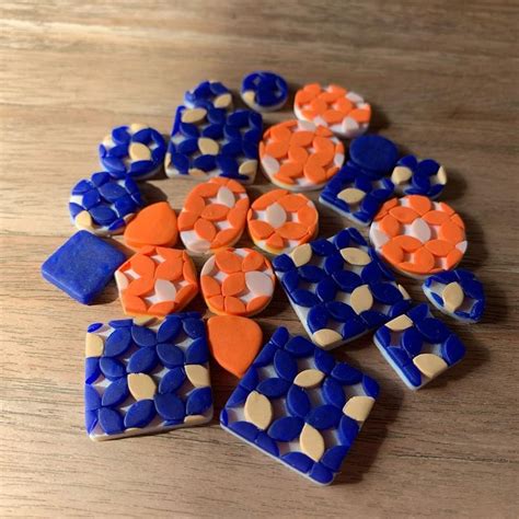 Geometric Design In Polymer Clay Crafts Geometric Pattern Handmade Polymer Clay