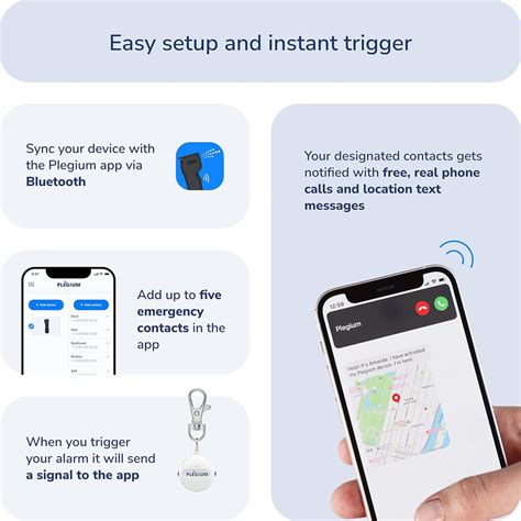 Plegium® Smart Emergency Button Personal Wearable Gps Tracker Panic Al The Home Security