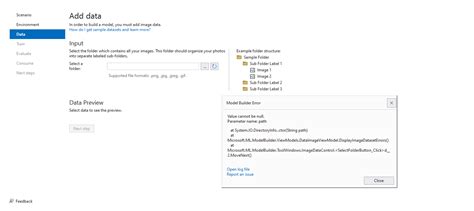 Closing Select A Folder Dialog Window For Image Classification Leads To