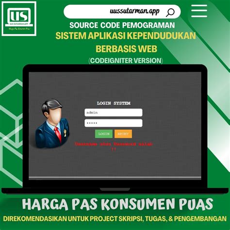 Jual Source Code Aplikasi Kependudukan Berbasis Web Codeigniter Shopee Indonesia