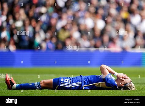 Leicester Citys Jutta Rantala Reacts During The Adobe Womens Fa Cup
