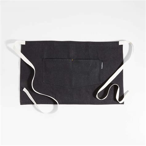 Bistro Black Organic Cotton Half Apron Reviews Crate And Barrel