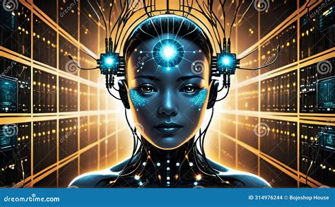 3d Rendering Artificial Intelligence Ai Research And Development For Future Of Human Life Stock