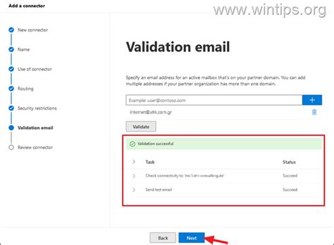 Fix Office 365 Connector Email Validation Failed Send Test Email