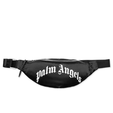 Palm Angels Curved Logo Fannypack Blackwhite Solesense