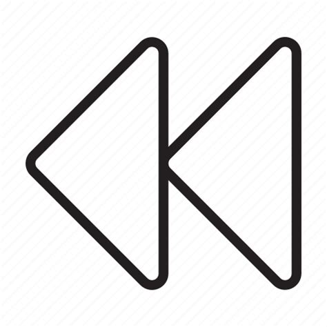 rewind previous back ui icon download on iconfinder