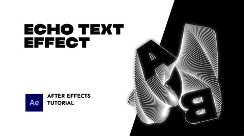 Echo Text Effect After Effects Tutorial Youtube