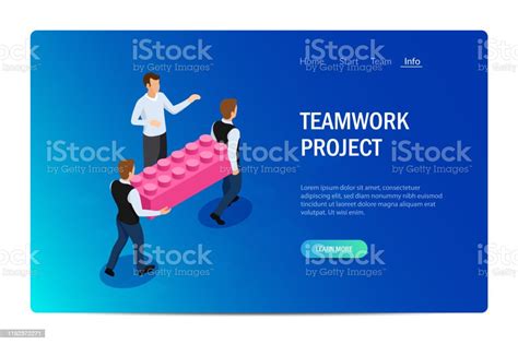 캐릭터와 팀워크 프로젝트 개념입니다 디자인 웹 사이트 웹 배너 인포 그래픽 영웅 이미지에 사용할 수 있습니다 평면 아이소메트릭