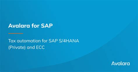 Avalara Tax Solutions For Sap S4hana Public Cloud Avalara Avalara Tax Solutions For Sap S4hana Public Cloud Avalara