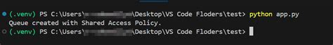 Python Azure Servicebus Created Shared Access Policy For Queue
