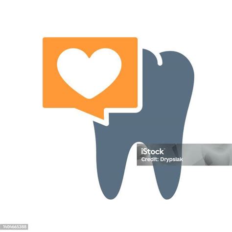 채팅 버블 컬러 아이콘에 심장이있는 치아 구강 상징의 건강한 기관 건강 진단에 대한 스톡 벡터 아트 및 기타 이미지 건강 진단 건강관리와 의술 건강한 생활방식