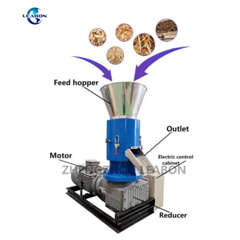 Flat Die Biomass Wood Pellet Machine For Sawdust Straw Rice Husk Wood