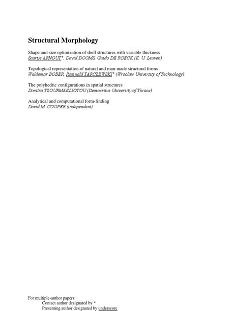 Pdf Structural Morphology Dokumen Tips