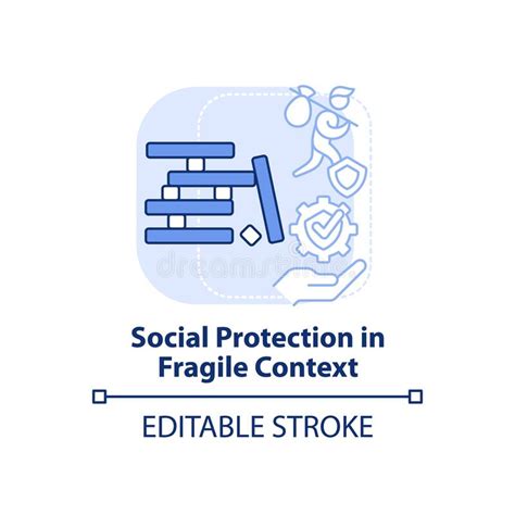 Social Protection In Fragile Context Light Blue Concept Icon Stock Social Protection In Fragile Context Light Blue Concept Icon Stock