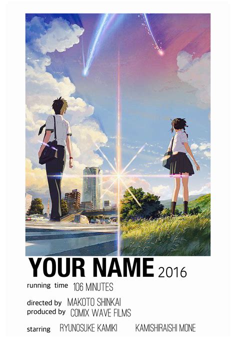 Your Name Film Polaroid Anime Films Movie Posters Minimalist Film