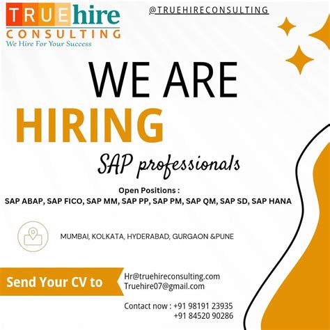 True Hire Consulting On Linkedin Sapabap Sap Sapfico Sapmm Sappm