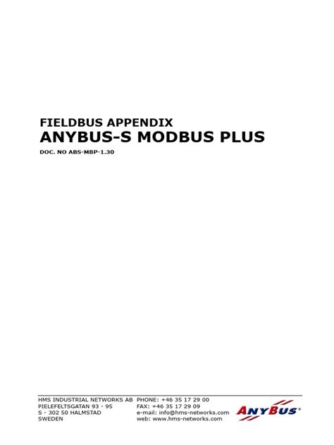 Modbus Plus Fieldbus Appendix Pdf Network Topology Computer Network