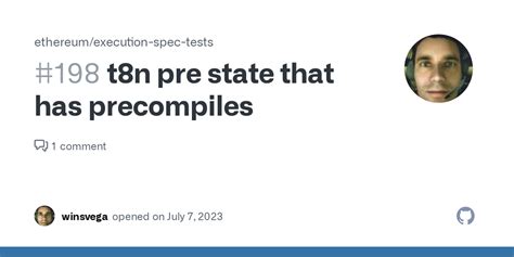 T8n Pre State That Has Precompiles Issue 198 Ethereum Execution