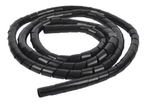 Tubo Organizador De Cables En Espiral Negro 13mm X 10 Metros