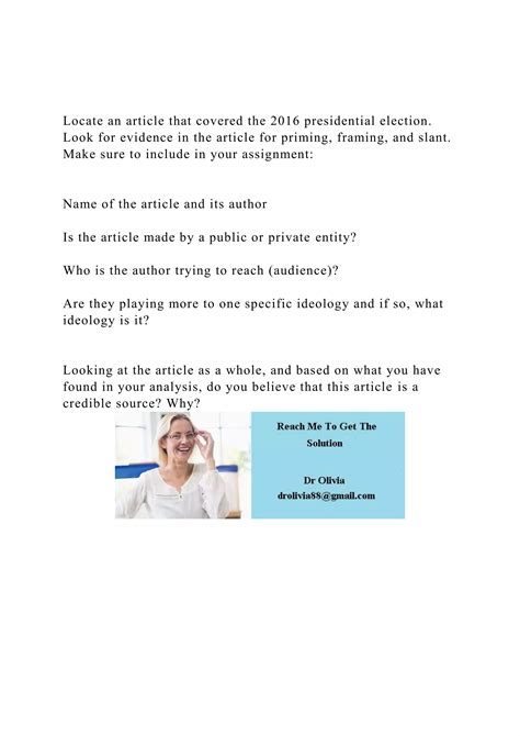 Locate An Article That Covered The 2016 Presidential Election Ldocx