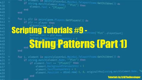 String Patterns Scripting 9 YouTube
