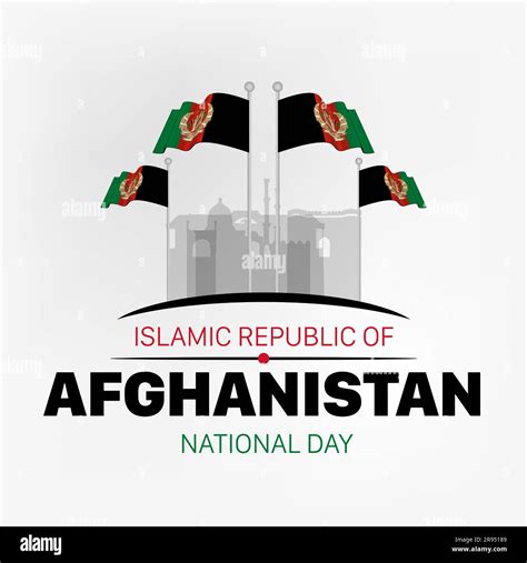 Vector Afghanistan National Day Flag Afghanistan Flag Illustration