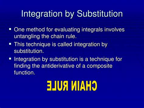 Ppt Integration By Substitution Powerpoint Presentation Free