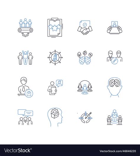Consortium Nerk Line Icons Collection Royalty Free Vector