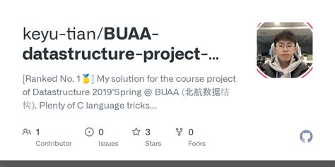 Github Keyu Tian Buaa Datastructure Project Solution Ranked No